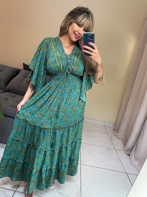 Vestido indiano - Joyce griff - Vestido Feminino - Magazine Luiza