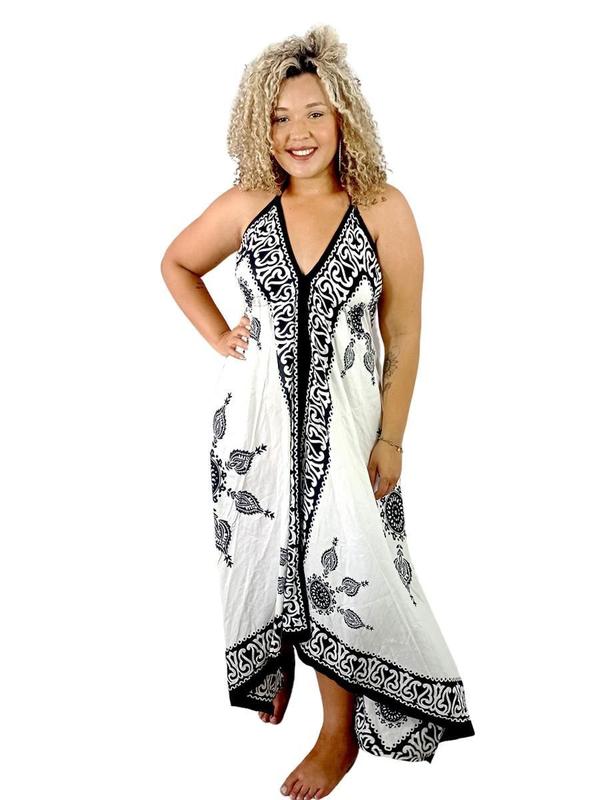 Vestido Indiano Longo Frente Unica Moda Boho Valoriza Tudo Linha ...