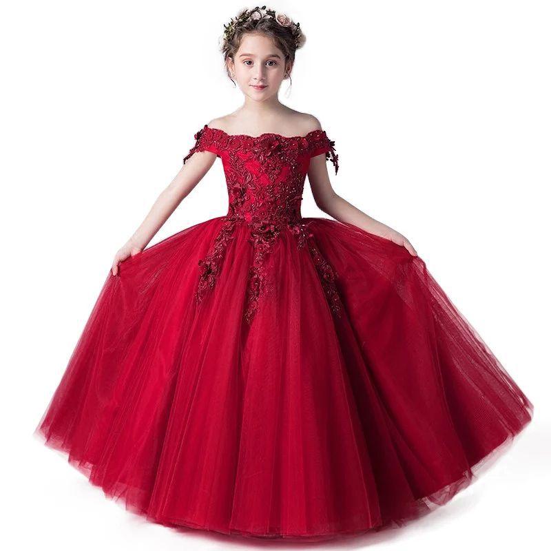 Vestido Infantil Festa Marsala Daminha Florista Aia Dama Honra Princesa ...