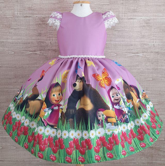 Vestido infantil Masha e o Urso - Ateliê Bella Princesa - Vestido ...