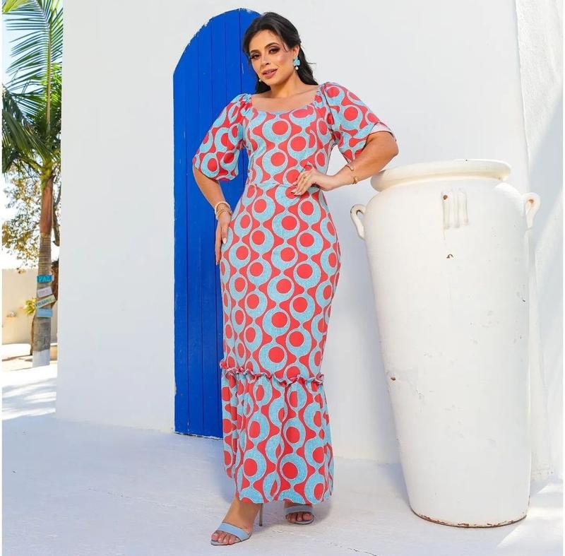 Vestido Longo Juliana Moda Evangélica Feminina - Miss Flower - Vestido ...