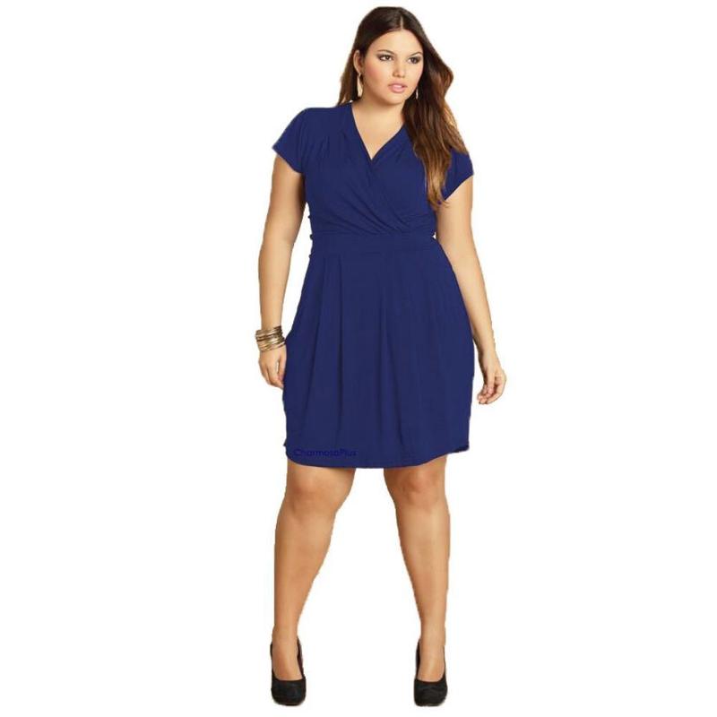 Vestido Plus Size Feminino - QUINTESS - Vestido Plus Size Feminino ...