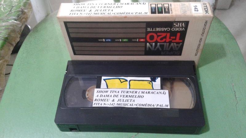 Vhs vintage raríssimo c/ (3) filmes: show tina tuner /a dama de ...