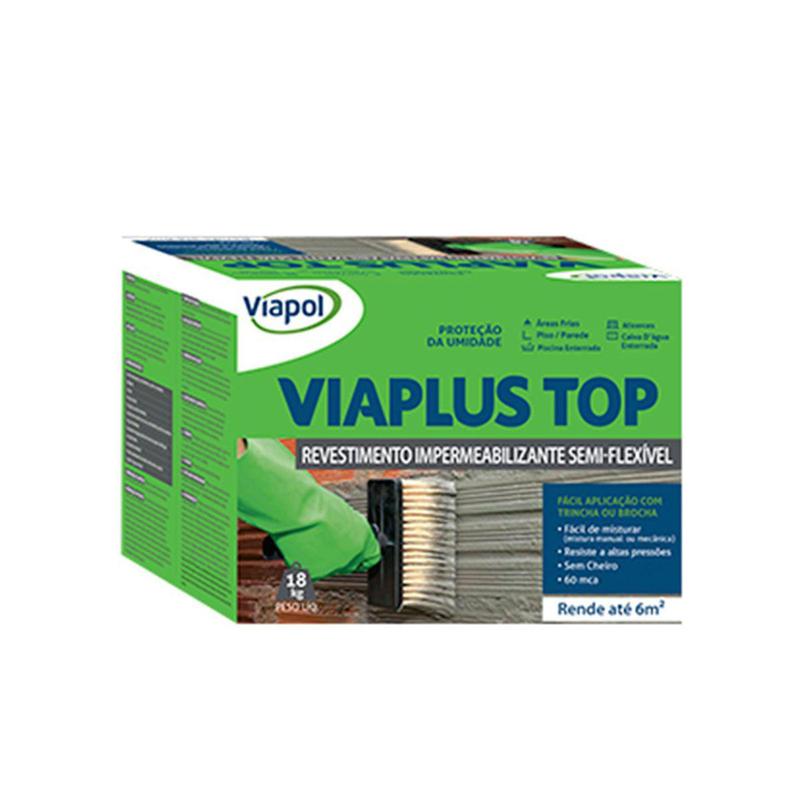 Viaplus Top Semi Flexível Caixa Com 18kg - Viapol - Impermeabilizante ...