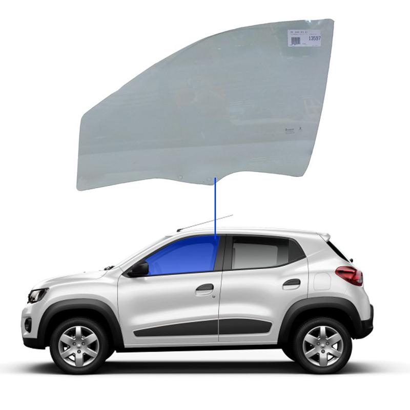 Vidro Porta Dianteira Esquerda Renault Kwid 2017 a 2022 Tritemp - Kit ...