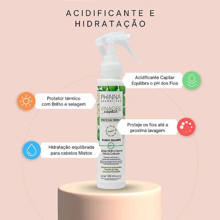 Vinagre Capilar Fluido Selante - Phinna - 120ml - Phinna Cosméticos ...
