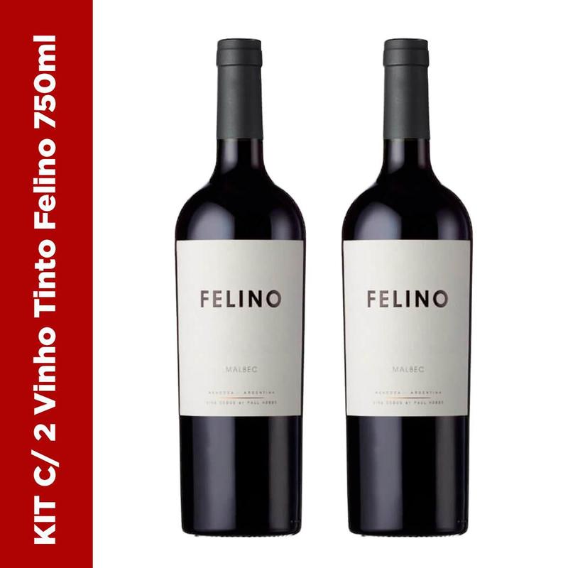 Vinho Argentino Cobos Felino Malbec 750ml KIT C/ 2 - Viña Cobos - Vinho ...