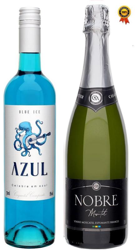 Vinho azul ice moscato + espumante moscatel - casa motter - Vinho ...
