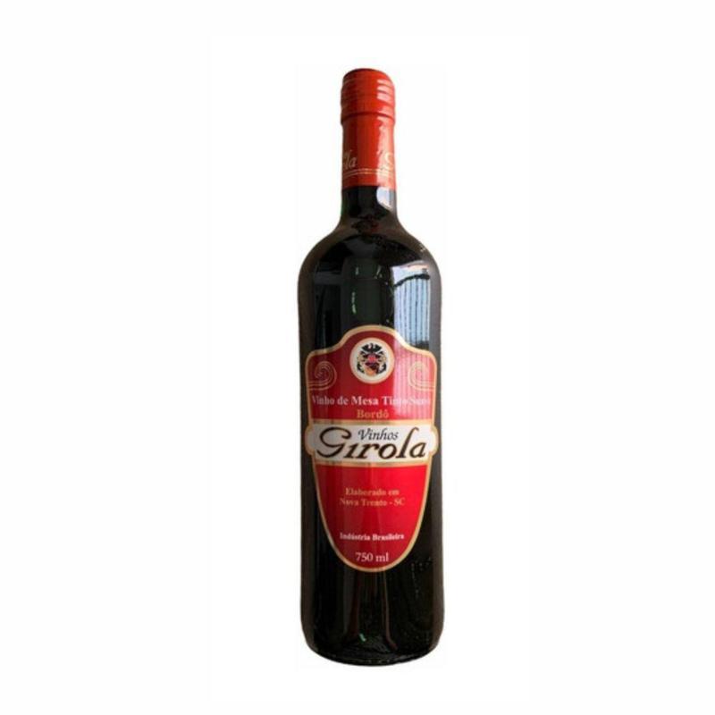 Vinho De Mesa Tinto Suave Bordo Brasileiro Girola 750ML - Vinho ...