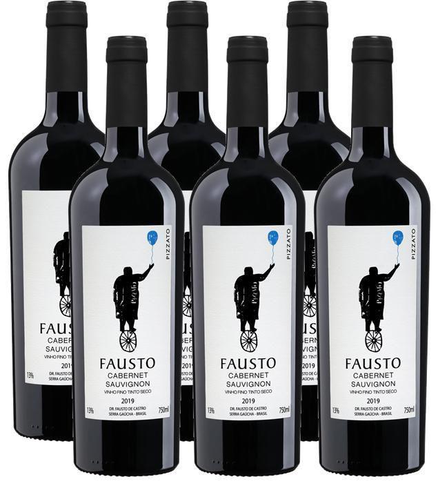 Vinho Fausto Cabernet Sauvignon 2020 - Caixa 06 Garrafas - Pizzato ...
