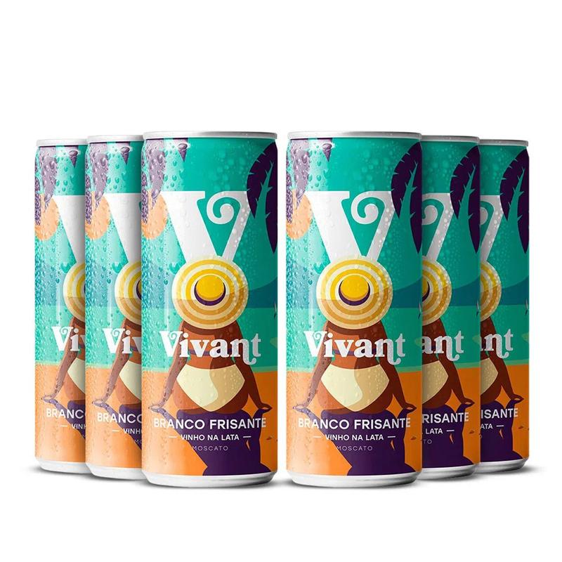 Vinho Frisante Moscato VIVANT 269ml (6 Latas) - Vinho - Magazine Luiza