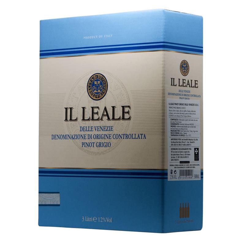 Vinho It. Il Leale Pinot Grigio Delle Venezie DOC Bag 3L - CAVE SANTA ...