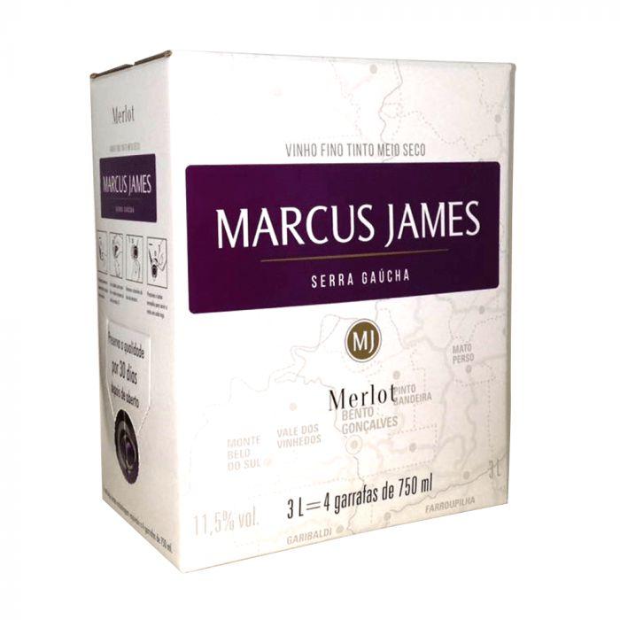 Vinho Marcus James Merlot Bag in Box 3L - Miolo - Vinho - Magazine Luiza