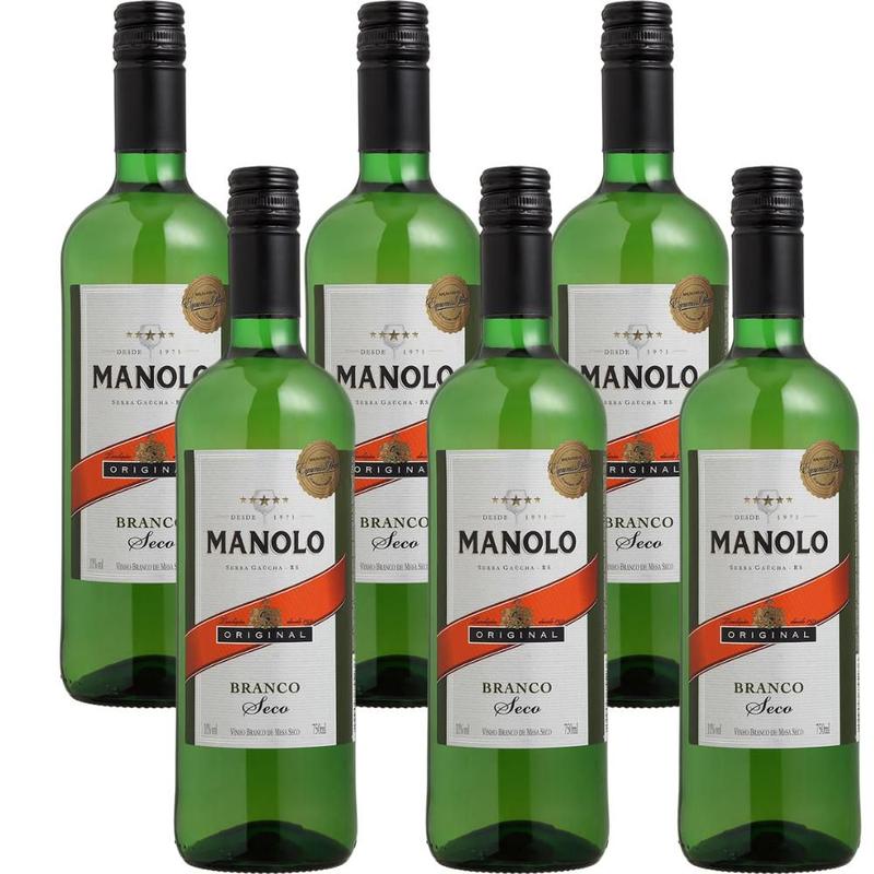 Vinho peterlongo manolo branco seco 750ml c/6 - Vinho - Magazine Luiza