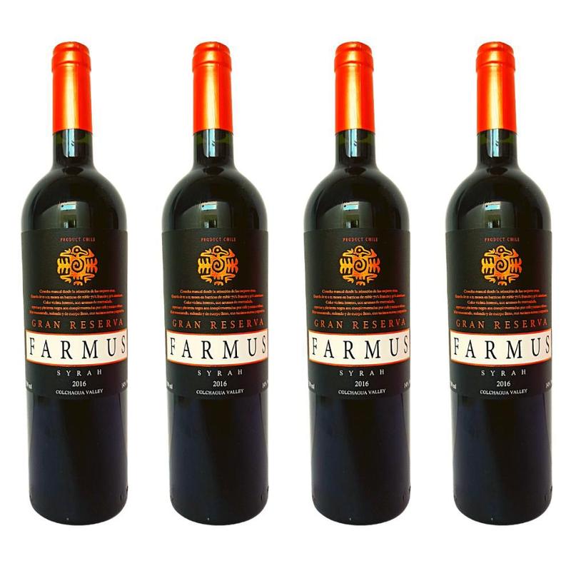 Vinho Tinto Farmus Gran Reserva Syrah 750 ml - Kit c/4 - Vinho ...
