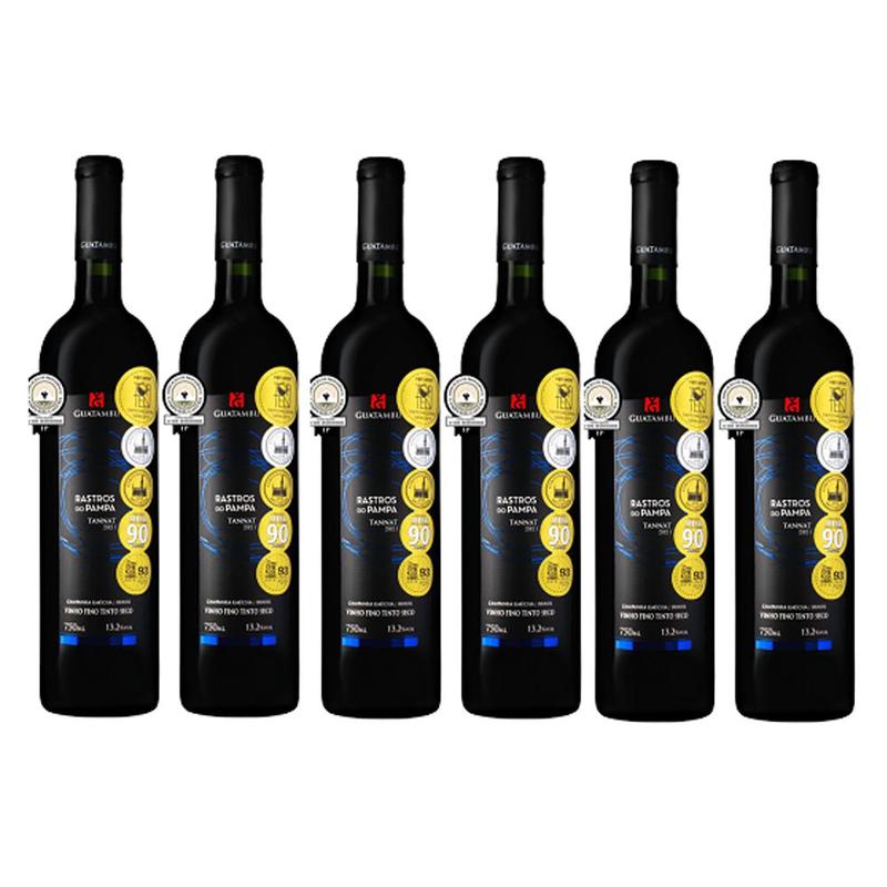 Vinho Tinto Guatambu Rastros do Pampa Tannat 750ml - 6 un - Vinho ...