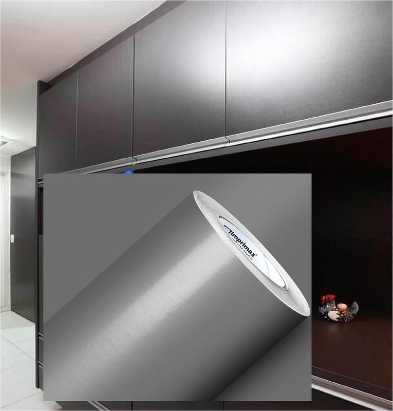 vinil adesivo envelopamento 2Mx50cm Prata Adherent Contact - Marca ...