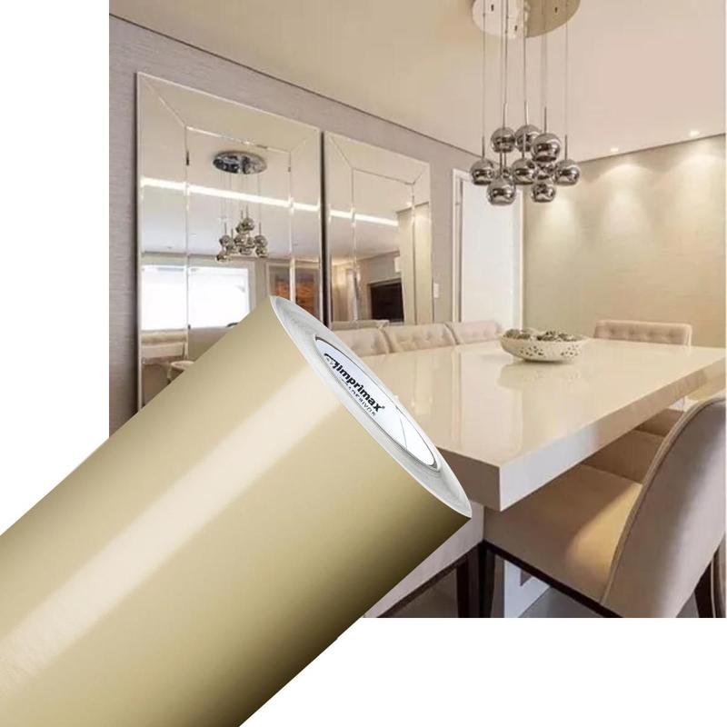 Vinil Envelopamento Móveis Geladeira Armários Bege Laca 5m - IMPRIMAX ...