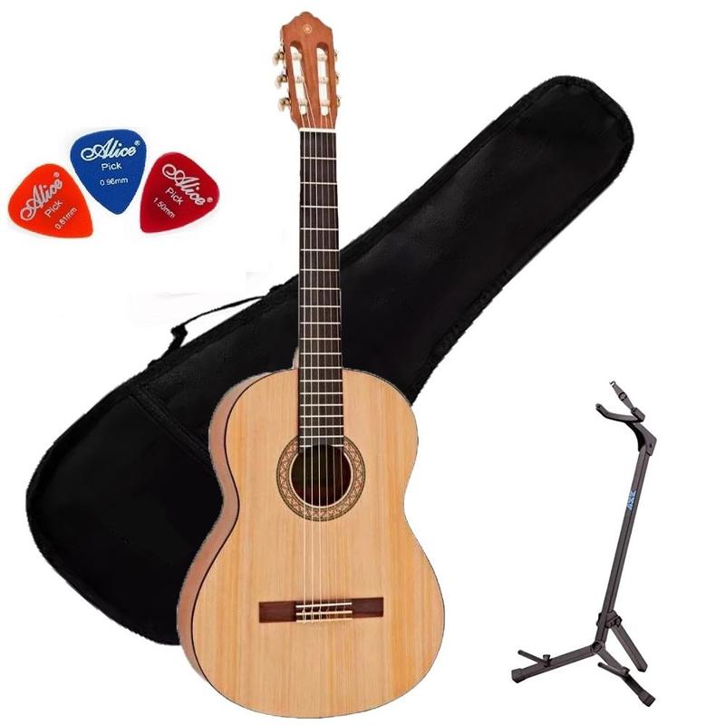 Violão Acústico Yamaha C40 MII Clássico Nylon + Capa + Suporte Chão ...