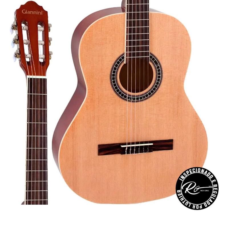 Violao classico giannini nailon estudante gn15 natural - Violão ...