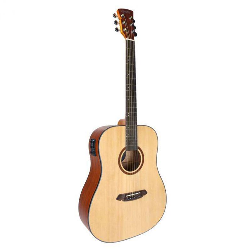 Violao eletrico coral 41" tampo solido em spruce clear natural eq 3 ...