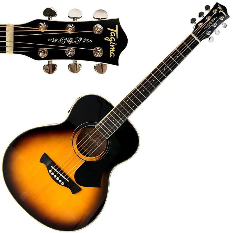 Violão Elétrico Tagima GS Mini Porteno Sunburst Vsb Aço - Latin America ...
