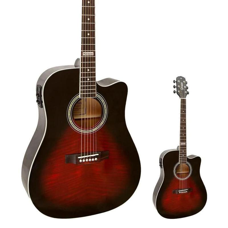 Violão Eletro-Acústico Giannini Gnf-1D Red Burst Com Cutaway - Violão ...