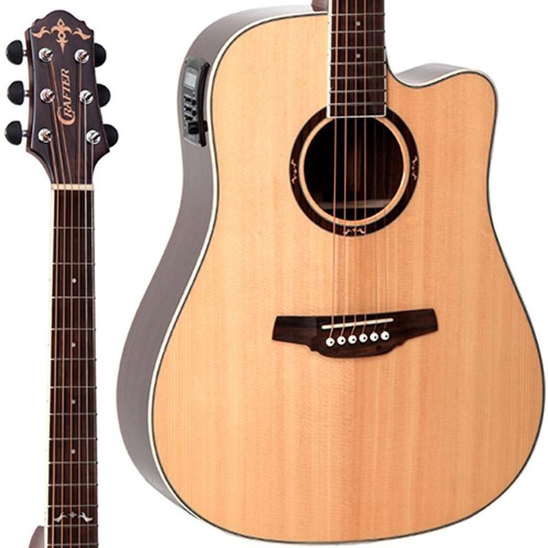 Violão Folk Crafter HD700CEN Natural Elétrico Tampo Sólido - Violão ...