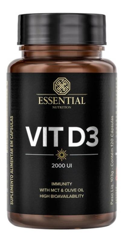 Vit D3 2000UI 120 Cápsulas - Essential Nutrition - Vitaminas A-Z ...