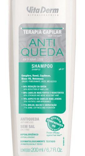 Vita Derm Shampoo Anti Queda Terapia Capilar 200 ml - Shampoo ...