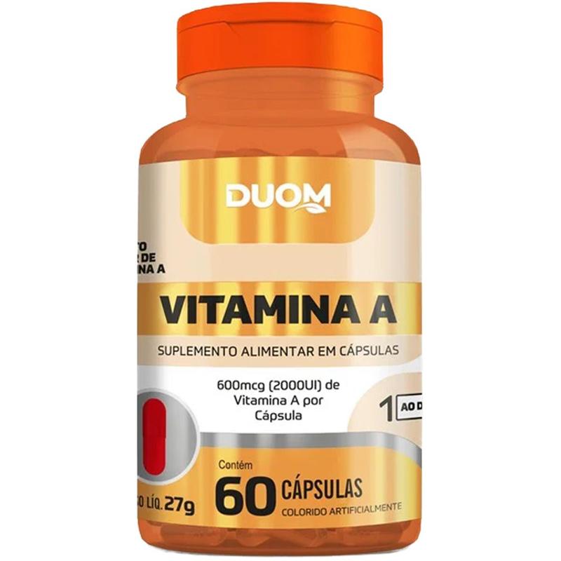 Vitamina A - 60 Cápsulas 500mg - Duom - Vitaminas A-Z - Magazine Luiza