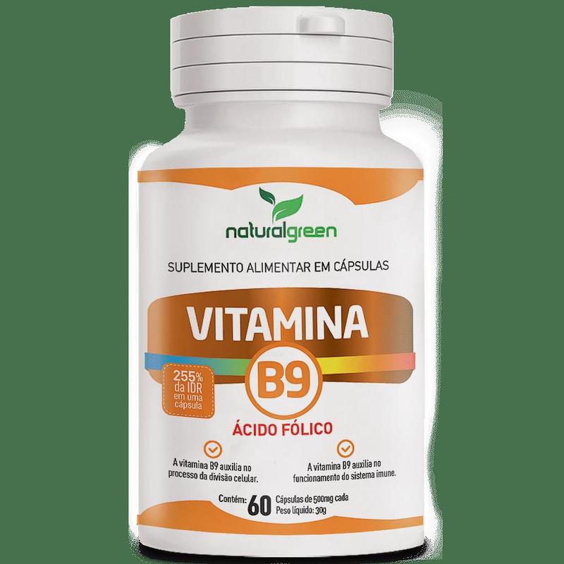 Vitamina b9 600mg 60 caps - Natural Green - Vitaminas A-Z - Magazine Luiza