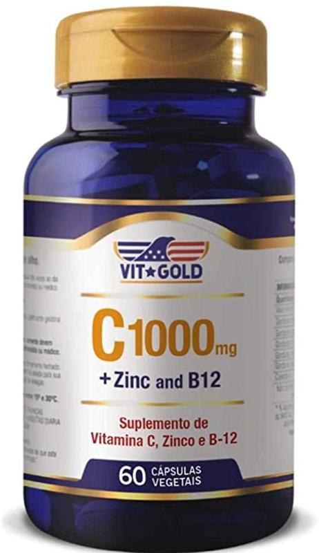 Vitamina C 1000mg + zinc é B12 Vit.Gold - Vit Gold - Vitaminas A-Z ...