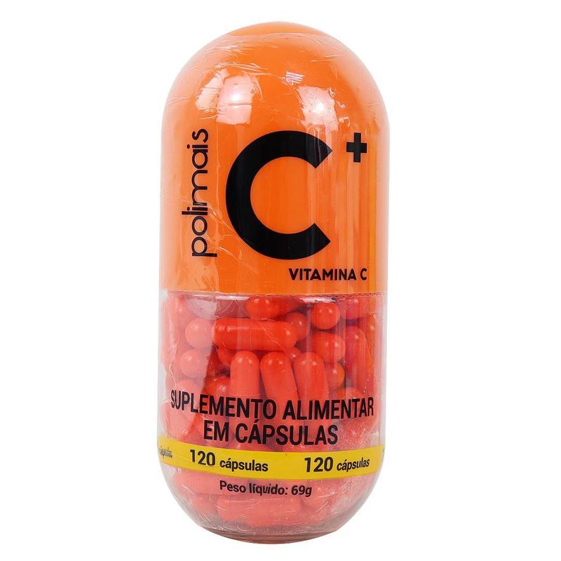 Vitamina C+ 120 Caps 500 mg Antioxidante + Imunidade PoliMais ...