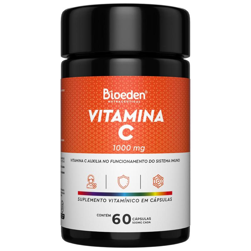 Vitamina C - 60 Cápsulas Matéria Prima Importada Imunidade imune Ácido ...