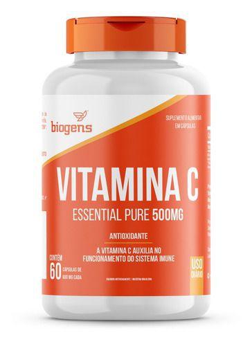 Vitamina C Essential Pure 500mg, 60 Cápsulas, Biogens - Vitaminas A-Z ...