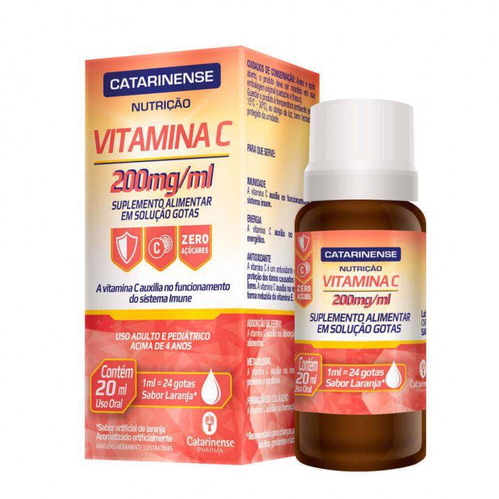 Vitamina c gotas catarinense 200mg/ml 20ml - Vitaminas A-Z - Magazine Luiza