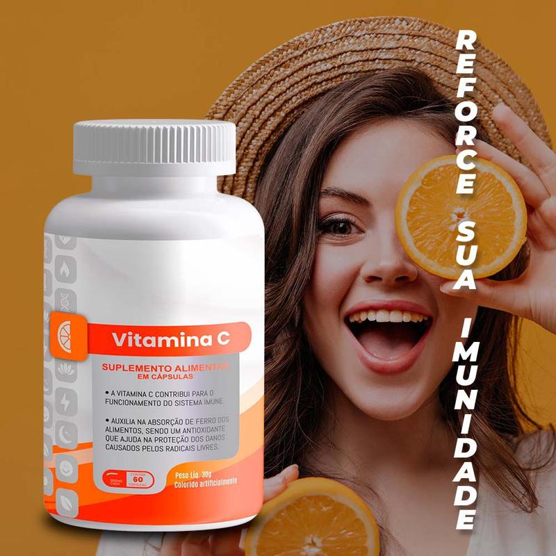 Vitamina C Original - Suplemento Alimentar 1 Pote! - VitaC - Vitaminas ...