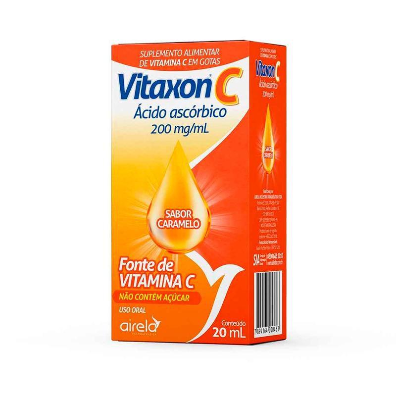 Vitamina C Vitaxon C 200mg/ml Sabor Caramelo 20ml - Vitaminas A-Z ...
