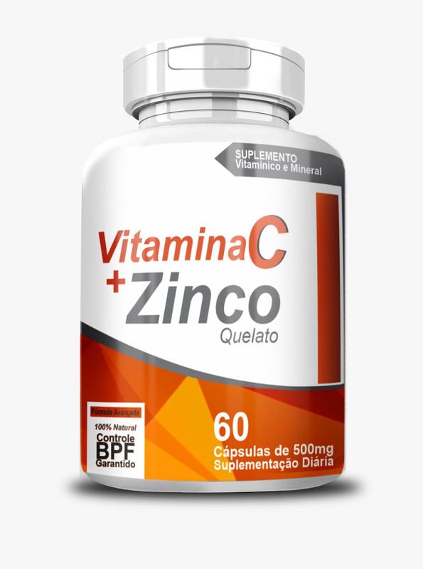 Vitamina C + Zinco 500 mg 60 cápsulas - 4 Elementos - Fitoterápicos ...