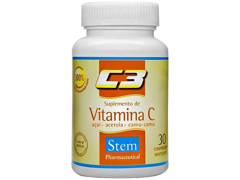 Vitamina C3 30 Cápsulas Laranja - Stem Pharmaceutical - Vitaminas A-Z ...