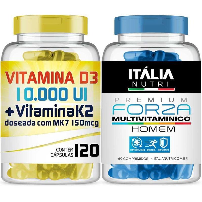 Vitamina D3 10000Ui + K2 150Mcg 120 + Forza Multivitamínico - Extra ...