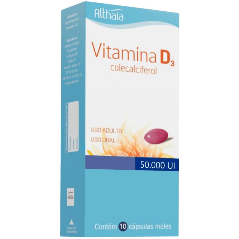 Vitamina D3 50.000ui 10 Soft Gel Althaia Colecalciferol - Vitaminas A-Z ...