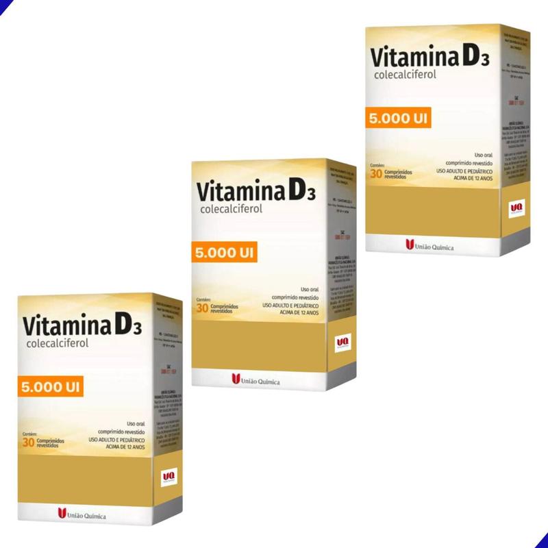 Vitamina D3 5000ui 90 Comprimidos Revestidos Colecalciferol - UNIÃO ...