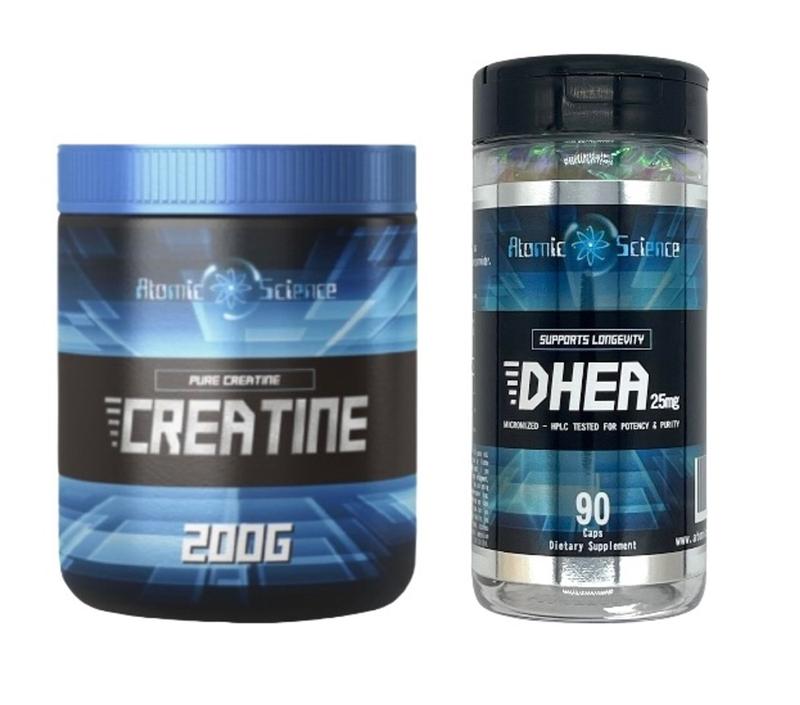 Vitamina Dhe 25mg + Creatina 200g - Atomic Science - Kit de Suplementos ...