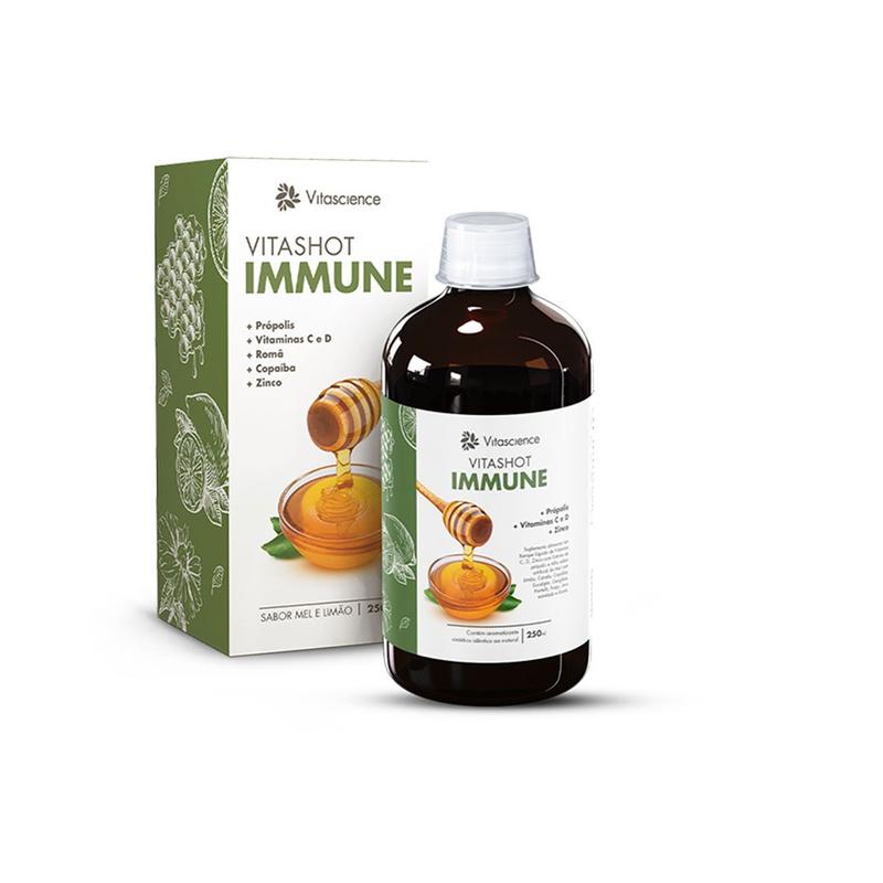 Vitashot Immune Dose Saber e efeito Mel e Limão - Vitascience ...