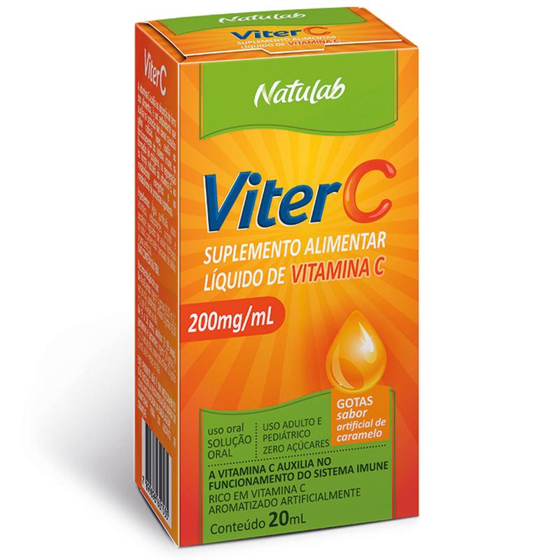 ViterC Suplemento Alimentar Líquido de Vitamina C 20ml - Natulab ...