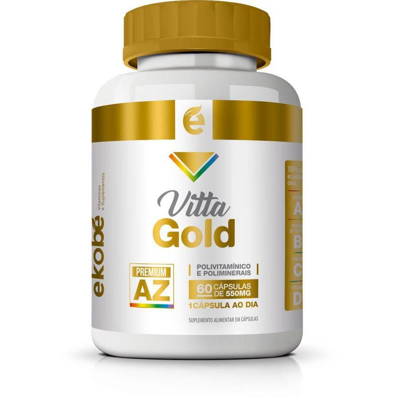 VITTA GOLD 60 caps Ekobé - Mix completo de Vitaminas e Minerais de A a ...