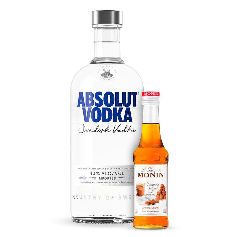 Vodka Absolut Regular 1L + XAROPE CARAMELO SALGADO - Vodka - Magazine Luiza