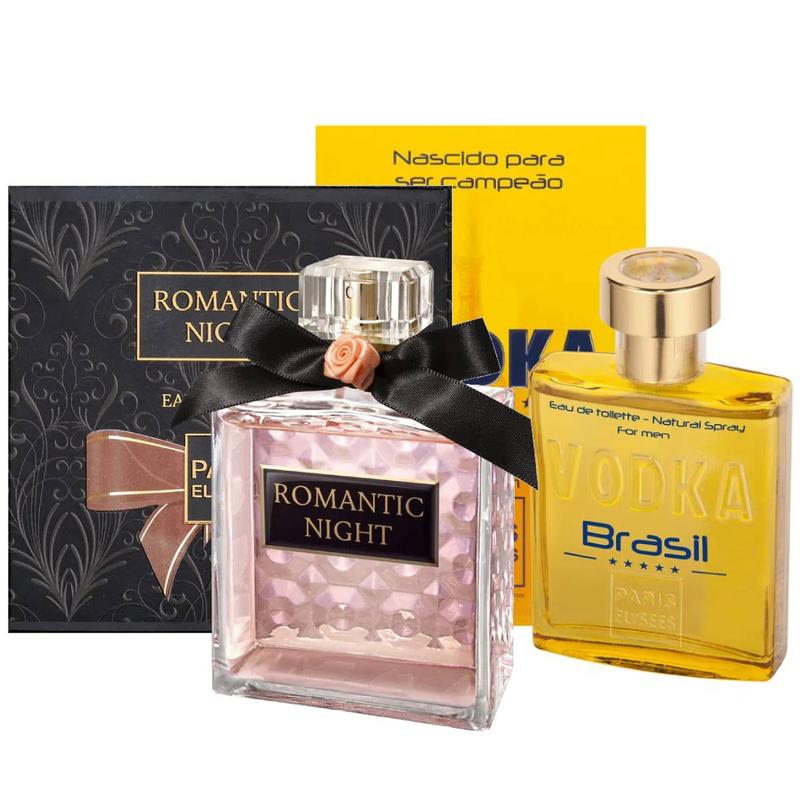 Vodka Brasil Amarelo + Romantic Night - Paris Elysees - Kit de Perfume ...